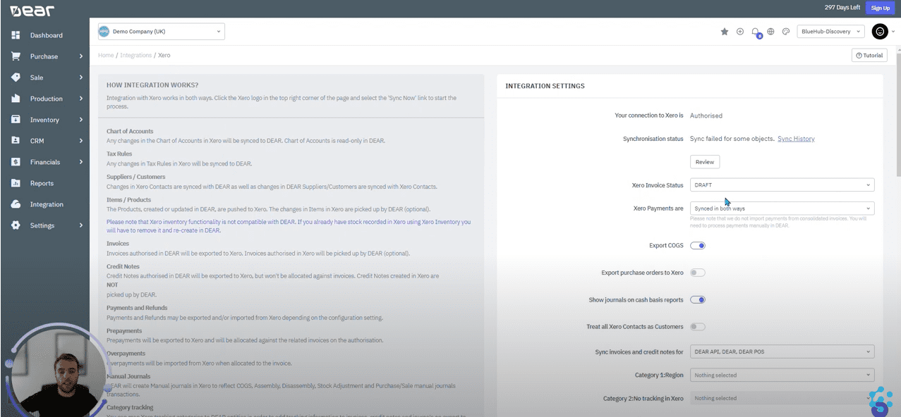 Cin7 Core & Xero Integration: Settings and Account Mapping | BlueHub